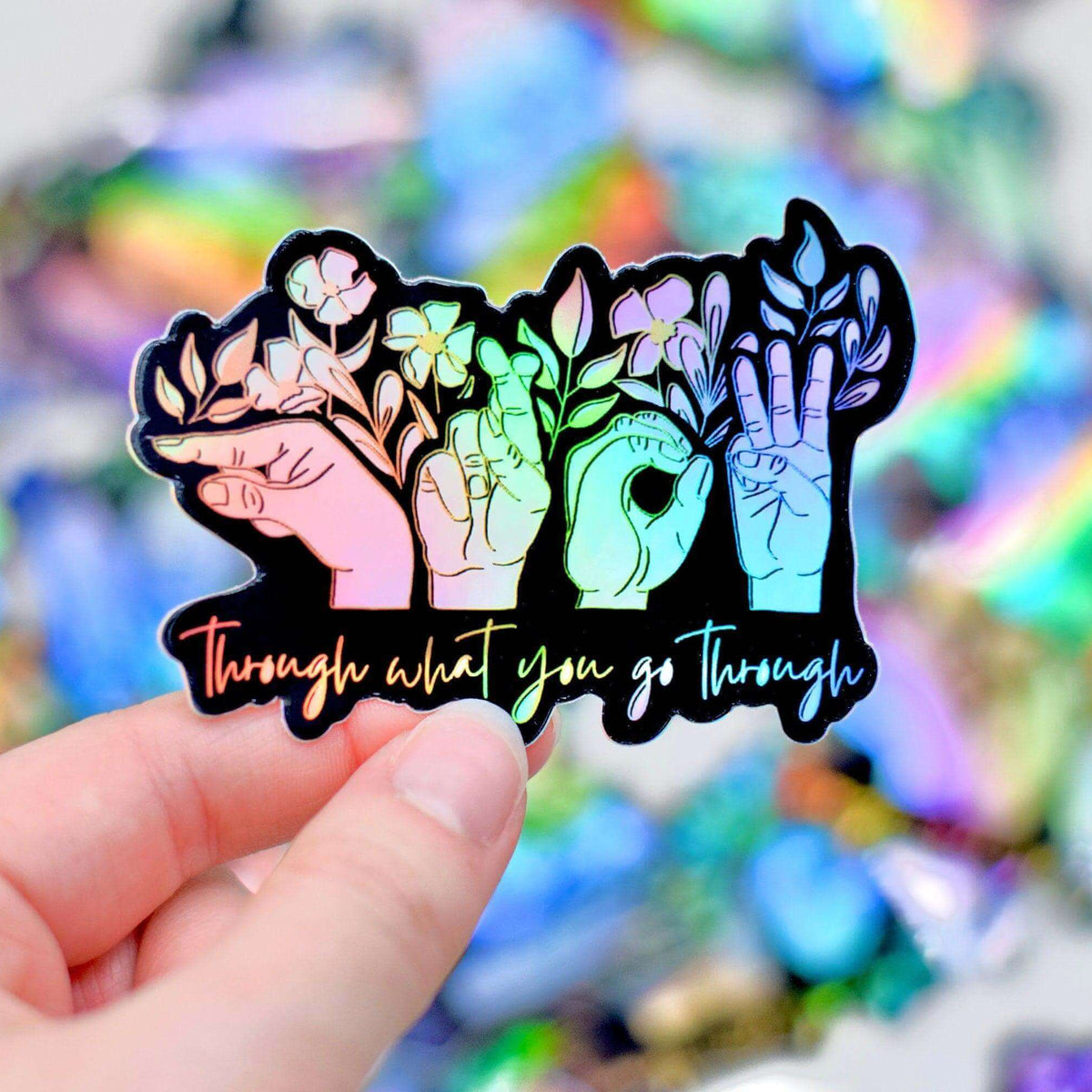Grow Through What You Go Through ASL Sticker | Winks Design Studio,LLC