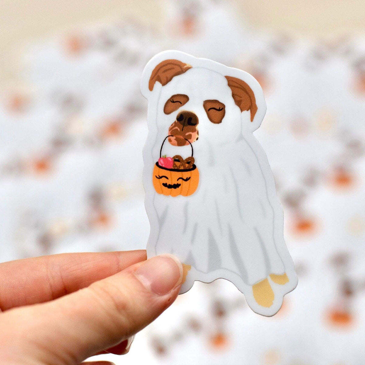 Ghost Bulldog Vinyl Sticker | Winks Design Studio,LLC
